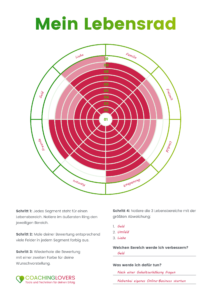 Das Lebensrad: Glücklich und zufrieden leben (+2 Vorlagen)