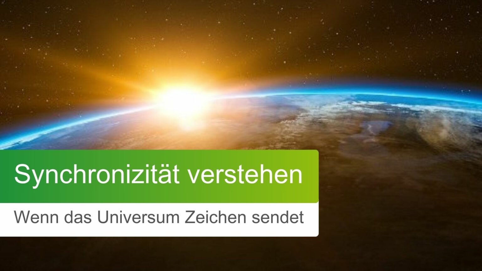 Wenn das Universum Zeichen sendet
