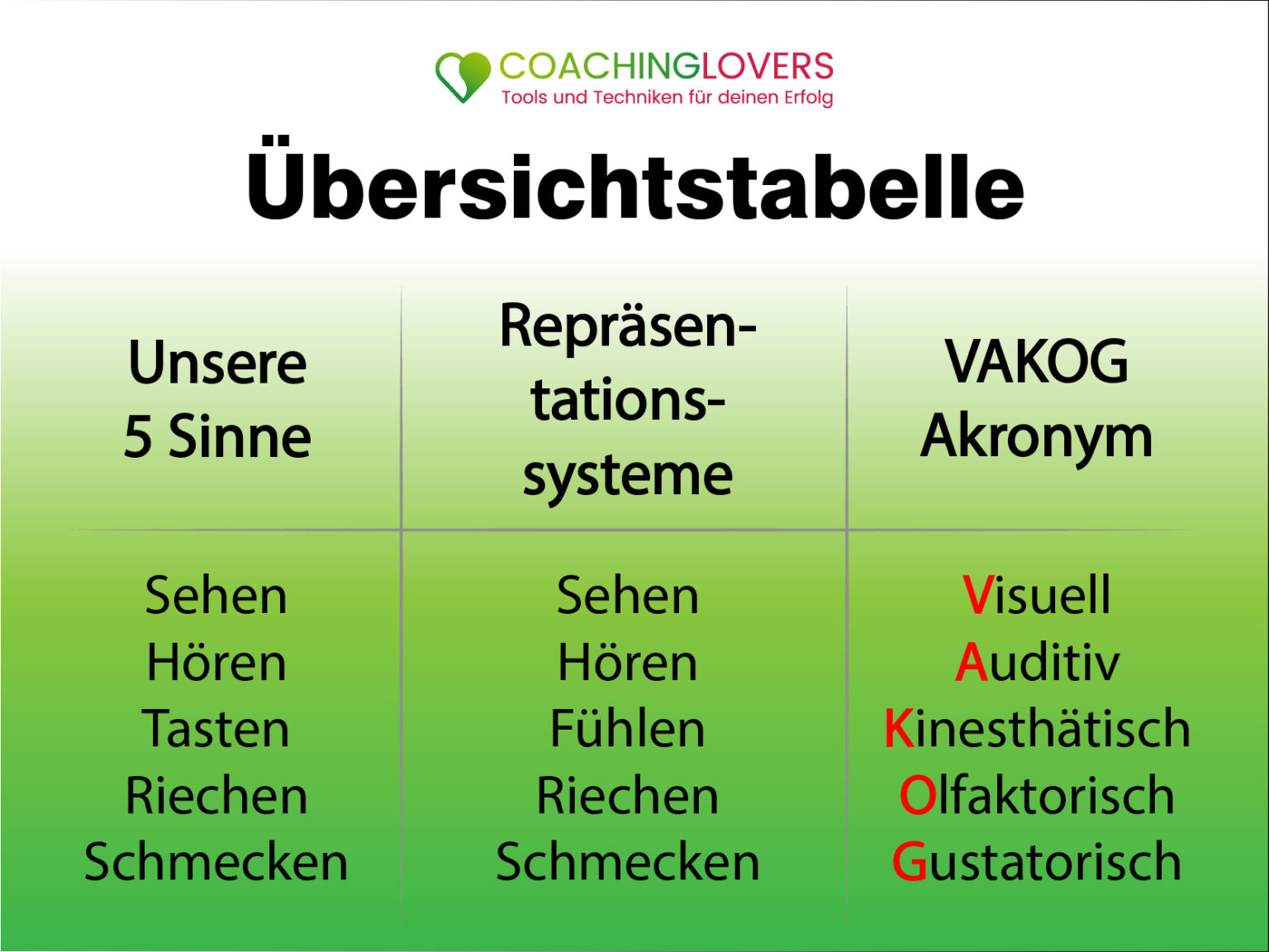 Das VAKOG-Modell (NLP) einfach erklärt
